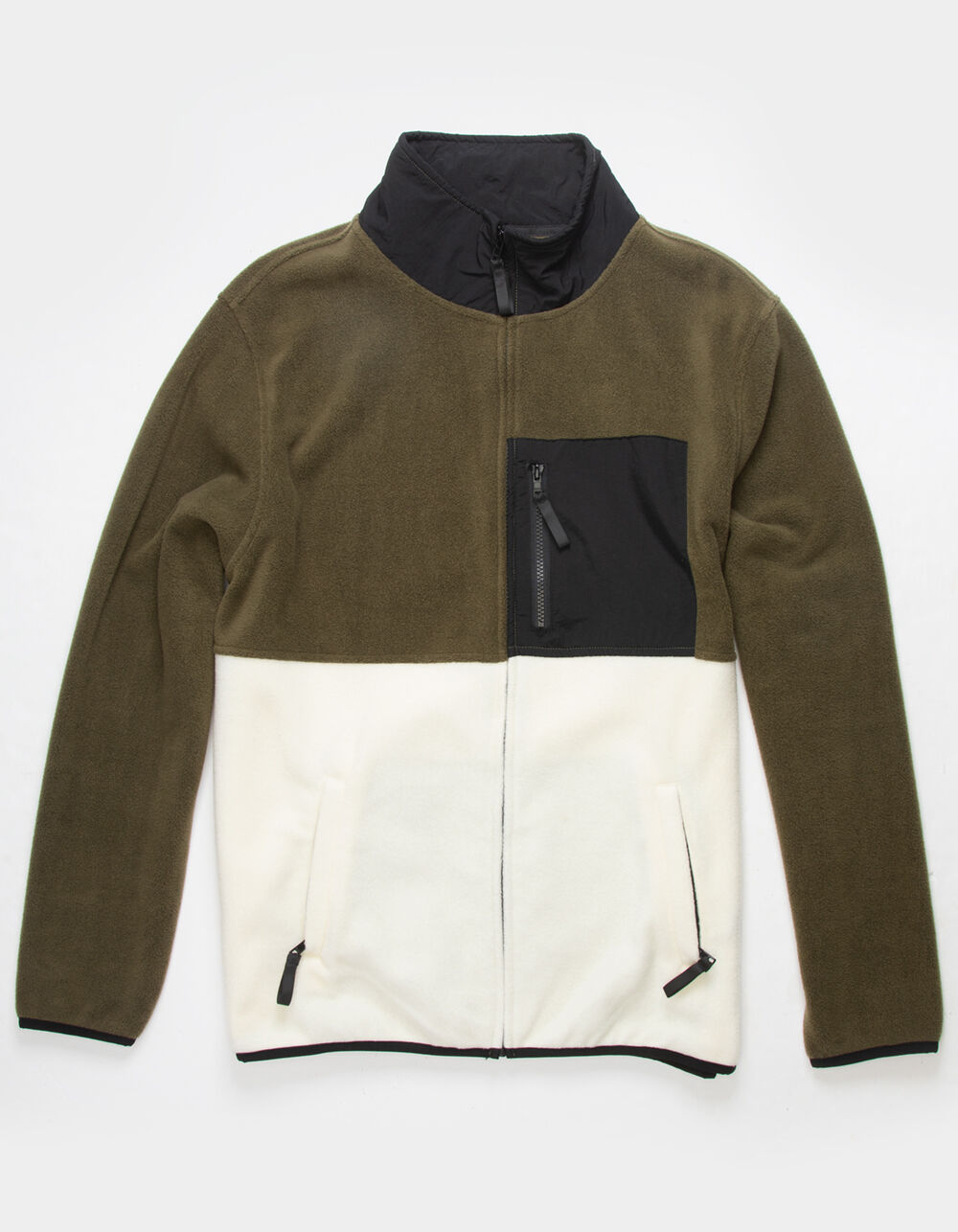 RSQ Men's Colorblocked or Printed Fleece Full Zip-Up Jacket (Various ...