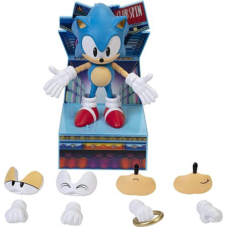 6" Sonic The Hedgehog Ultimate Sonic Collectible Action Figure w/ 12 ...