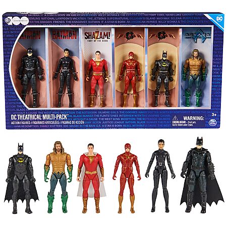 4'' 6-Pack DC Comics Limited Edition Theatrical Multi-Pack Super Hero ...
