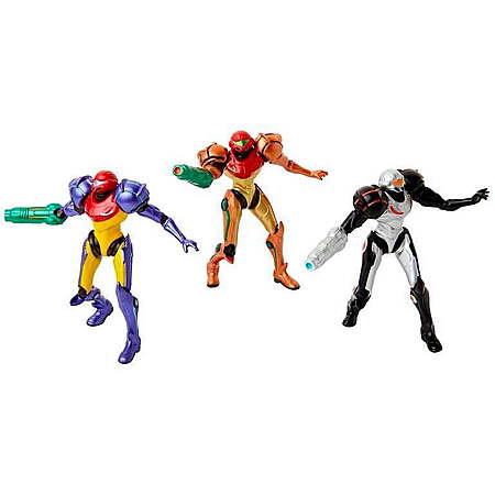 3-Pack 2.5" Metroid Prime: Chozo Power Suit Action Figure Set $14.97 ...