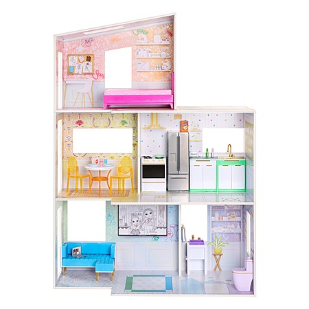 Rainbow High Color & Play 3-Story Doll House w/ Washable Markers ...