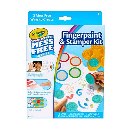 Crayola Color Wonder Mess Free Fingerpaint & Stamper Kit, Safari Stamps ...