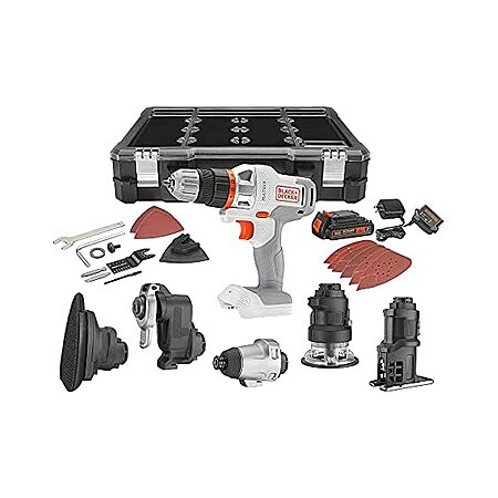BLACK+DECKER 20V MAX MATRIX Cordless Combo Kit, 6-Tool, White and Orange (BDCDMT1206KITWC) $117.99
