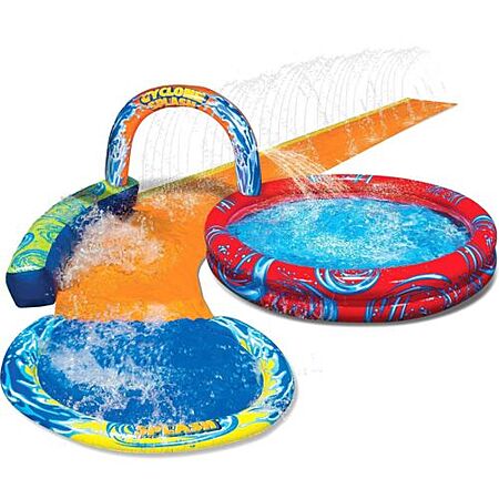 Banzai Cyclone Splash Park Inflatable with Sprinkling Slide & Water ...
