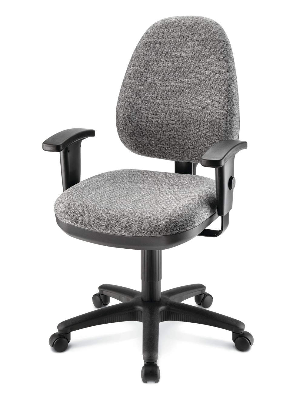 WorkPro Patriot Multifunction Ergonomic Fabric Task Chair, Gray/Black ...
