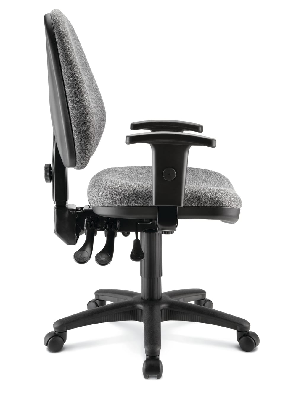 WorkPro Patriot Multifunction Ergonomic Fabric Task Chair, Gray/Black ...