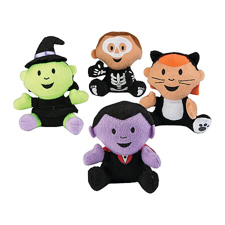 Fun Express Plush Halloween Monster Characters (Set of 12 Stuffed ...