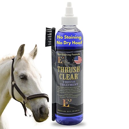 E3 Thrush Clear for Horses - 8oz - Non-Staining Quick Acting Formula ...