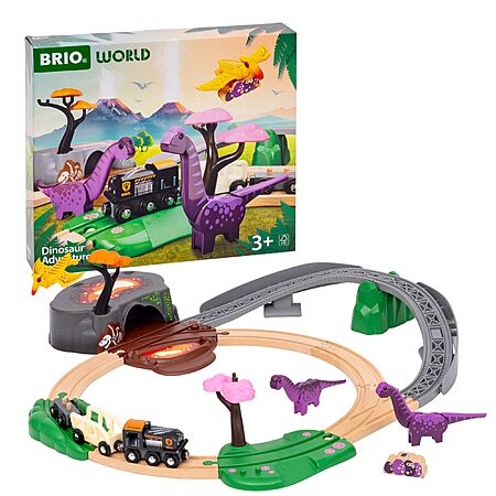 BRIO World – 36094 Dinosaur Adventure Set | Deluxe Toy Train Set for ...
