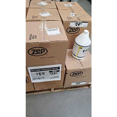 ZEP 128 oz. Instant Hand Sanitizer $1 B&M YMMV