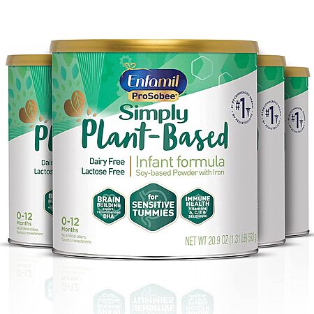 4-Pack 21-Oz Enfamil ProSobee Soy-Based Infant Formula $38.95 ($9.75 ...