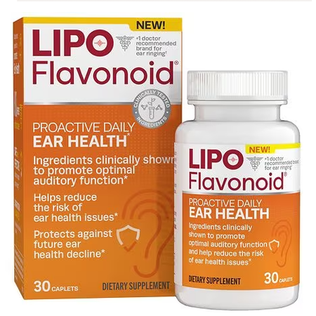 30-Count Lipo-Flavonoid Proactive Daily Ear Health Dietary Supplement ...