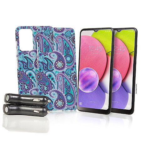New QVC Customers: 2-Pack 6.5" Tracfone Samsung Galaxy A03 Smartphone w ...