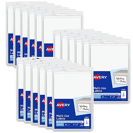 18-Pack of 40-Count 4" x 6" Avery Multi-Use Printable Labels $11.50 ...
