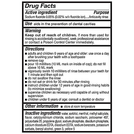 4-Pack 18-Ounce Amazon Basics Alcohol Free Anticavity Fluoride Rinse ...