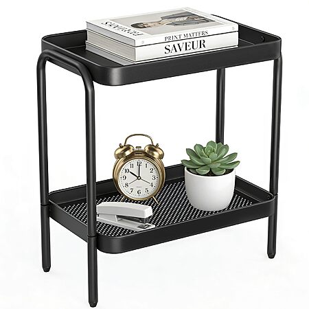 $11.99 NobleForm 2 in 1 Desktop & Floor End Table with Storage Shelves ...