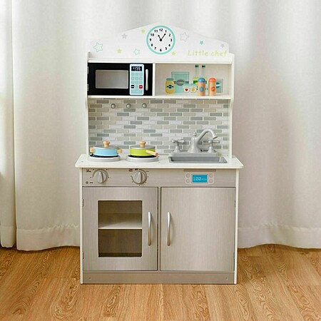 Costway Kids Wooden Pretend Cooking Play Kitchen Set $72 + Free Shipping