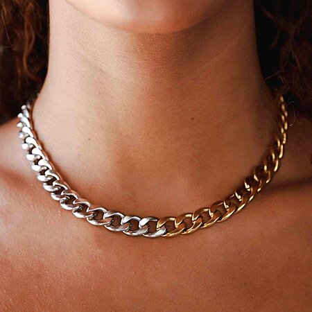 Anna Two-Tone Necklace: 16 inch 25% off $33.75 - 2025-11-28