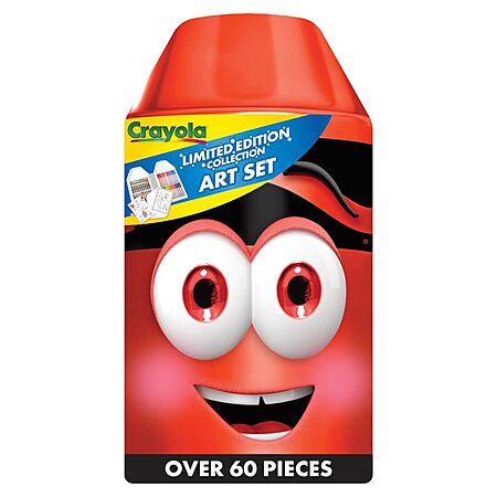 Crayola Coloring Set with Limited Edition Red Art Case, Limited Edition ...