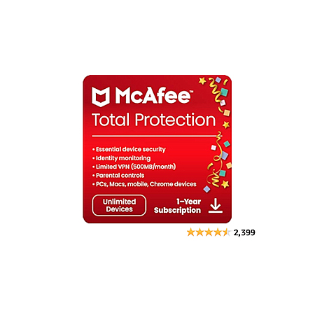 McAfee Total Protection 2024 Ready | Unlimited Devices | Download. $24. ...
