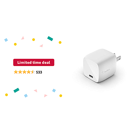 Belkin USB C 30W GaN Wall Charger, Fast Charging Adapter with Power ...