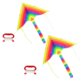 2 Sets of 39″ Rainbow Kite (with String and Winder), Spring Outdoor ...