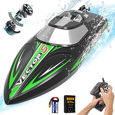 VOLANTEXRC VectorS 30MPH RC Electric Racing Boat (Green/Black) $84.74 ...
