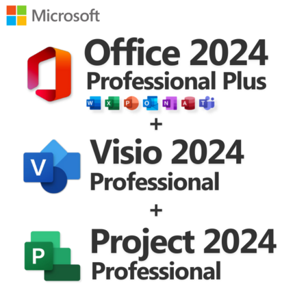Bundle Deal: Microsoft Office LTSC 2024 Pro Plus + Visio + Project ...