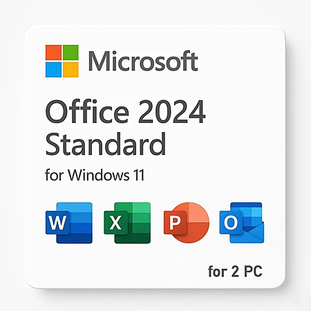 Microsoft Office Standard 2024 for Windows 10/11 (Lifetime, 2 PC) $10 ...