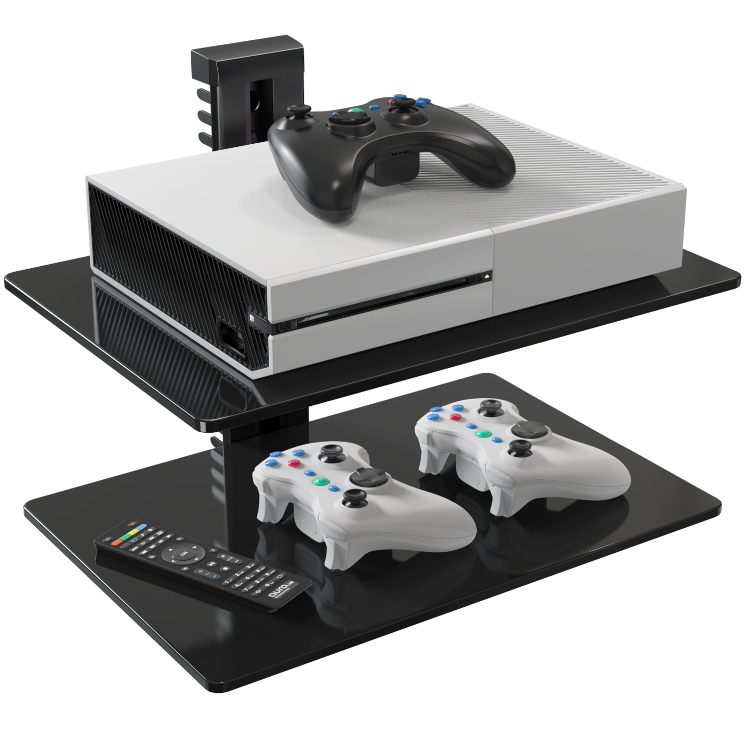 2 Tier Floating AV Shelf Double Wall Mount Shelf $10 + Free Shipping w ...