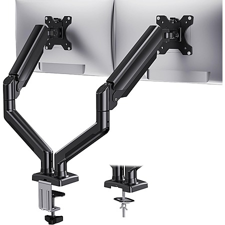 Huanuo Dual Arm Adjustable Gas Spring Stand Mount (for up to 32 ...