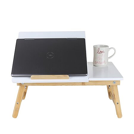 Mind Reader Cooling Laptop Desk, Adjustable Bed Tray with Folding Legs ...
