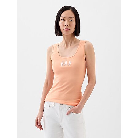 Gap Factory: Gap Women's Logo Ribbed Tank Top (Peach Parfait) $2.24 + Free Shipping