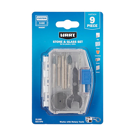 HART 9-Piece Stone & Glass Rotary Tool Accessory Kit $8 @ Walmart ...