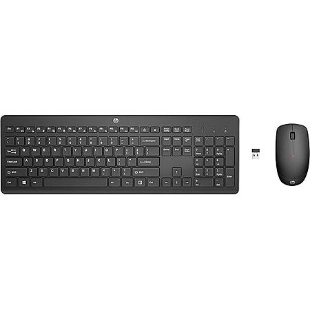HP Wireless Keyboard and Mouse Combo - Full Size Membrane Chiclet Style ...