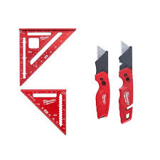 Milwaukee 7 in. Rafter Square and 4-1/2 in. Trim Square Set with ...