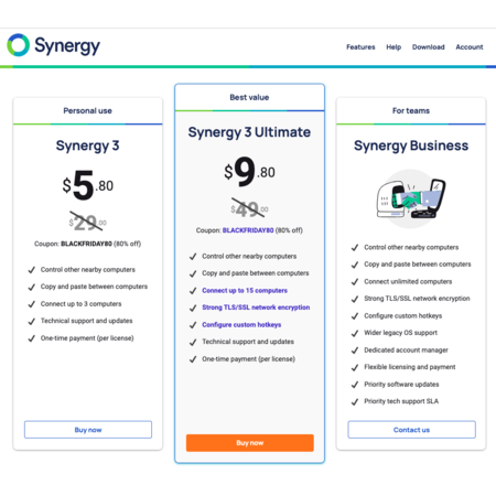 Good Deal on Symless Synergy - Keyboard/Mouse Sharing Application $9.8 ...