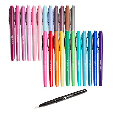 $10: [Prime]24-Pack Amazon Basics Felt Tip Marker Pens, Versatile for ...