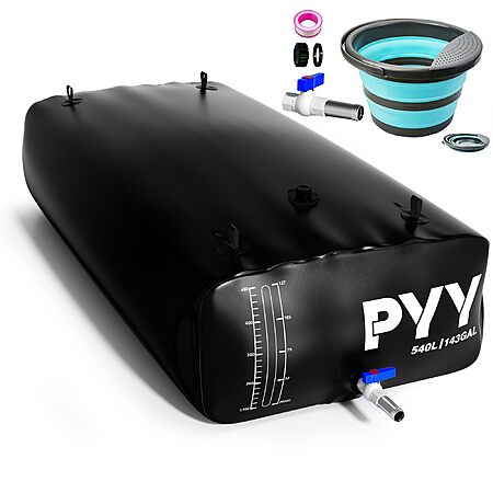 $39.99:143 Gallon PYY Portable Water Bladder Kit-Black 540L - 2025-10-12