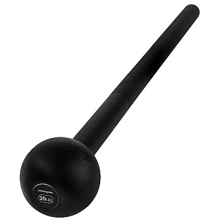 20 lbs Retrospec Revolve Strength Training Steel Macebell (Matte Black ...