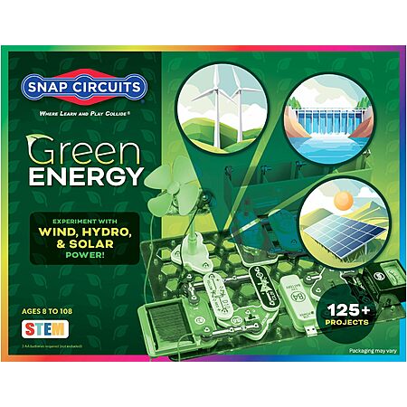 $33.49*:Snap Circuits Green Energy Kit 125+ STEM Projects, 45+ Parts ...