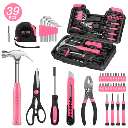 $16*:Cshidworld 39-Piece Tool Set General Household Hand Kit with ...