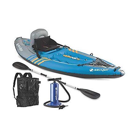 $100*:Sevylor QuickPak K1 1-Person Inflatable Kayak Folds into Backpack ...