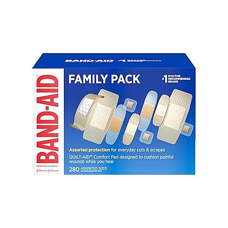$7.99*:280 Count Band-Aid Adhesive Bandages Family Variety Pack – Sheer ...