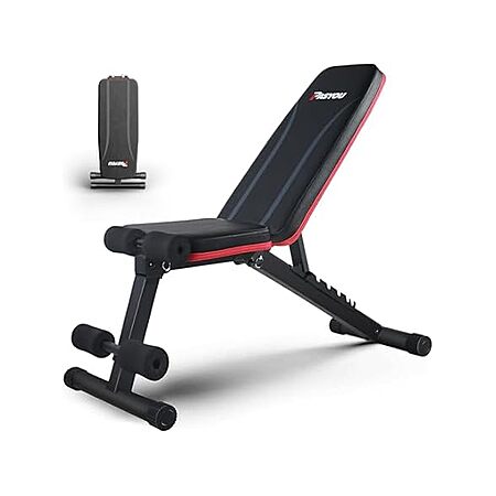 $59.99*:PASYOU Adjustable Weight Bench, Foldable Workout Bench with Incline & Decline Positions ...