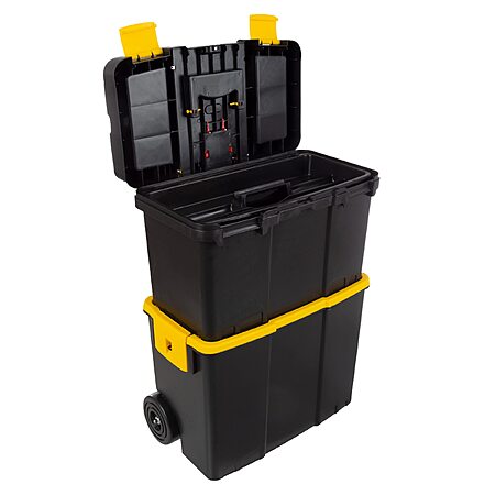 $41.57*:Portable Tool Box with Wheels - Stackable 2-in-1 Tool Chest ...