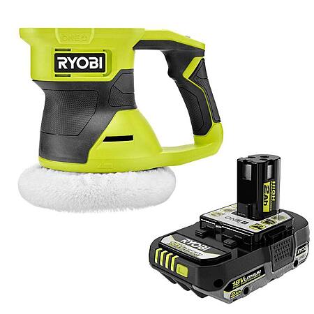 RYOBI ONE+ 18V Cordless 6" Two Speed Random Orbit Buffer + 18V 2.0 Ah ...