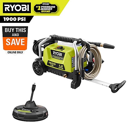 $149: RYOBI 1900 PSI 1.2 GPM Cold Water Wheeled Electric Pressure ...
