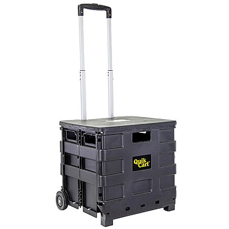 dbest products Quik Cart Sport Collapsible Rolling Crate Basket w ...