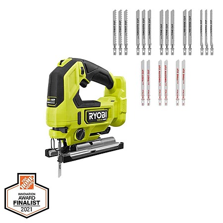 RYOBI ONE+ HP 18V Brushless Cordless Jig Saw (Tool Only) with All ...